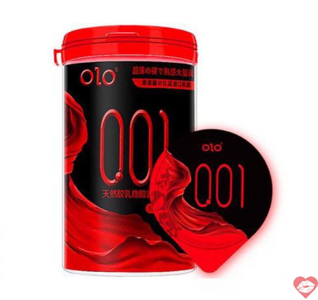 Đại lý Bao cao su OLO 0.01 Đỏ ống tròn - Siêu mỏng nóng ấm - Hộp 10 cái chính hãng